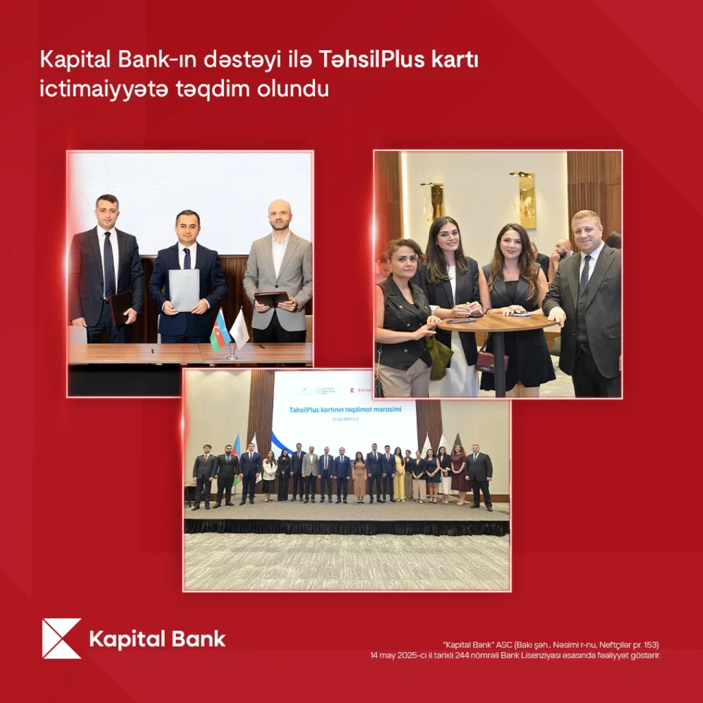 Kapital Bank-ın dəstəyi ilə TəhsilPlus kartı təqdim olundu